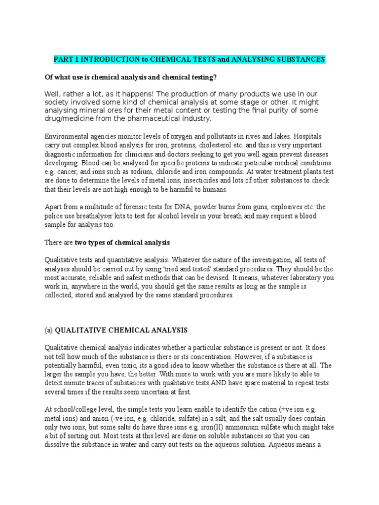 Brown Chemistry Practicals | PDF | Solubility | Precipitation (Chemistry)