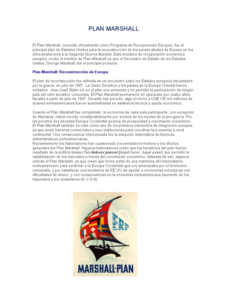 Plan Marshall | PDF | Política | Viajes y turismo