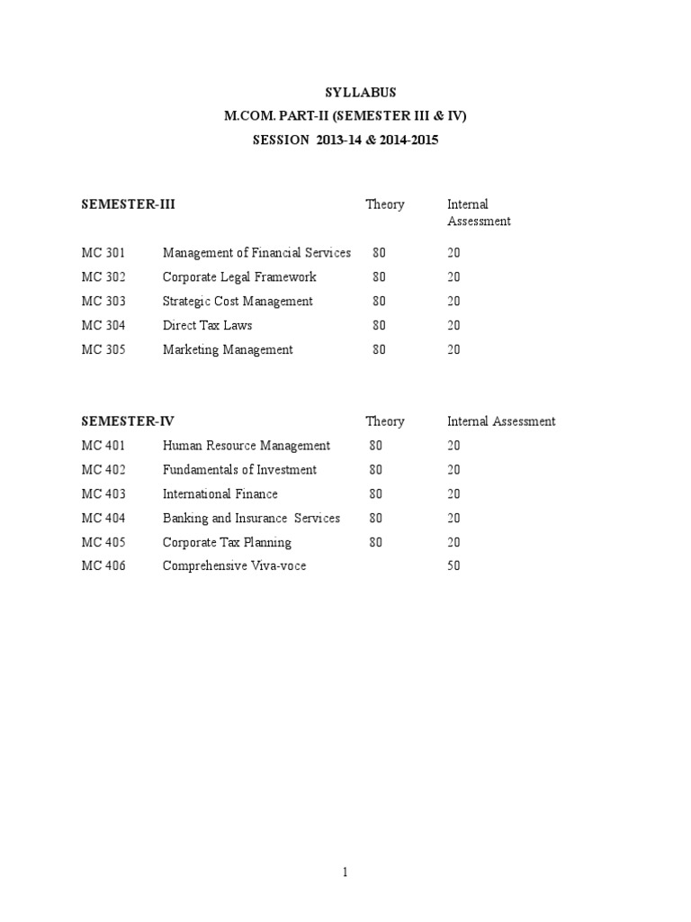 Part-II (Semester III & IV) | PDF