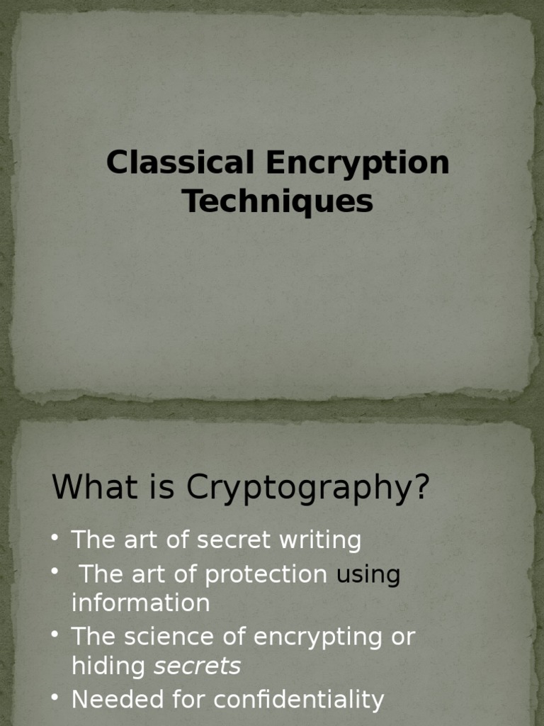 2.0 Classical Encryption Techniques | PDF | Cryptography | Key ...