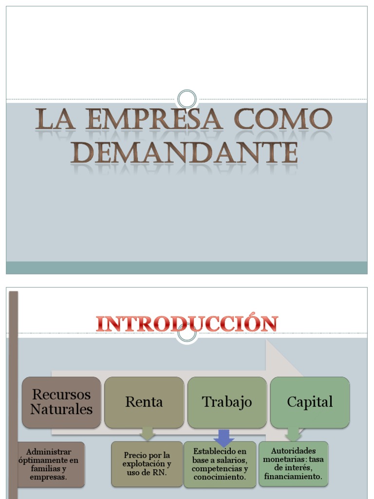 La Empresa Como Demandante | PDF | Oferta (economía) | Salario