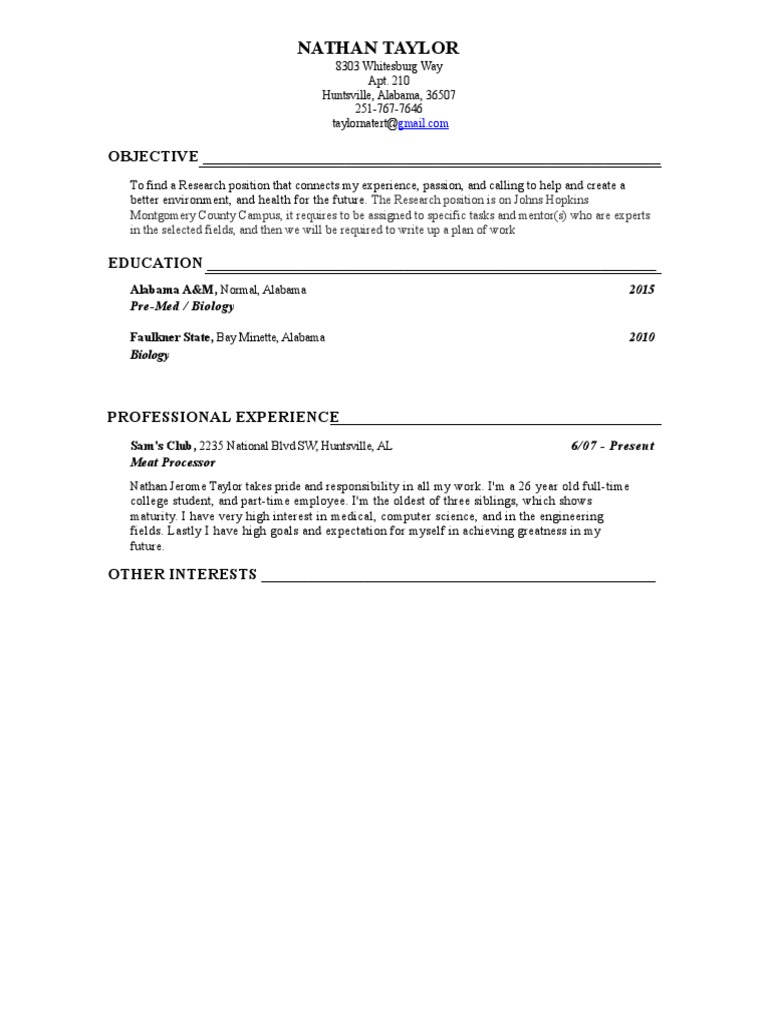006 Nathan Resume | PDF | Career & Growth | Self-Improvement