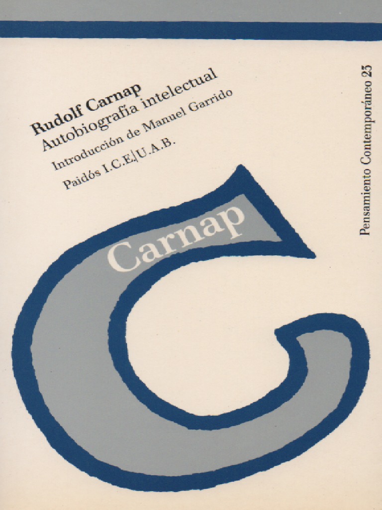Carnap Rudolf Autobiografia Intelectual | PDF