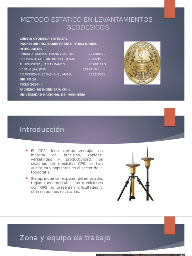Método Estático en Levantamientos GNSS | PDF | Sistema de ...