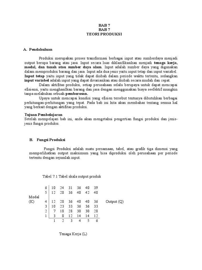 Rumus MPL dan MRPL dalam Ekonomi | PDF | Metode & Bahan Ajar