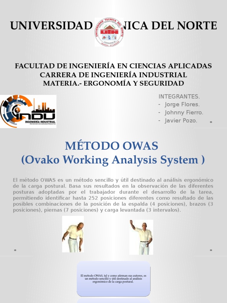 Metodo OWAS | PDF | Factores humanos y ergonomía | Ingeniería