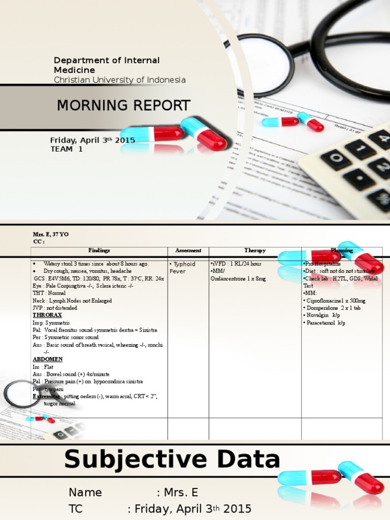Typhoid Fever Case Report - April 2015 | PDF