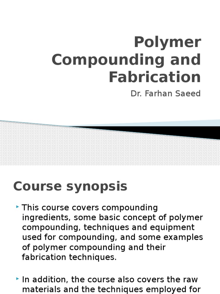 Polymer Compounding and Fabrication | PDF | Polymers | Plastic