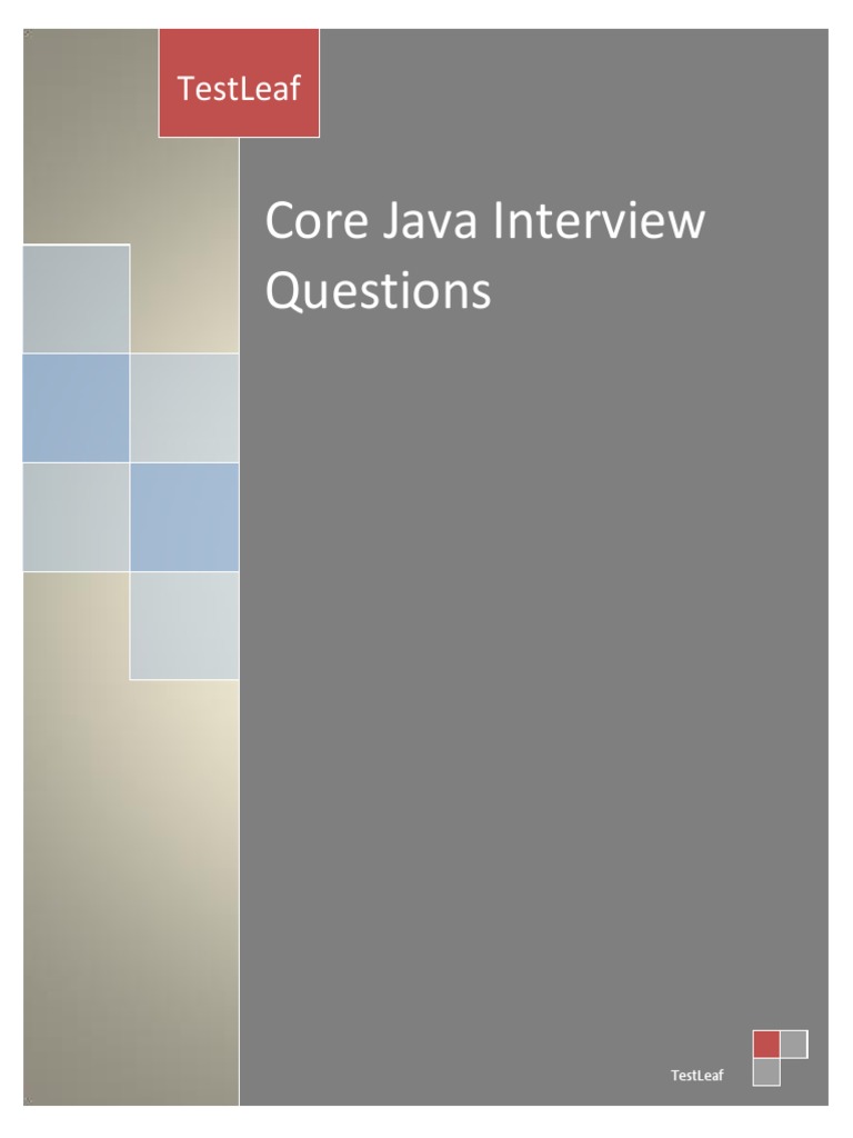 Core Java Interview Questions | PDF | Class (Computer Programming ...