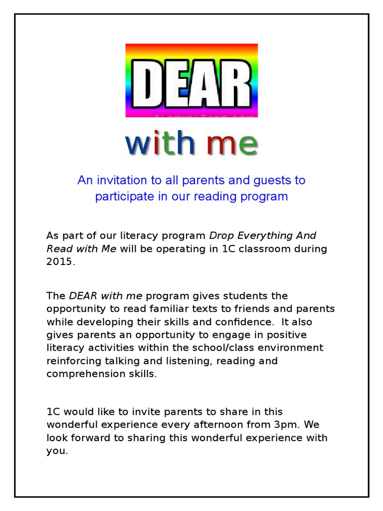 Dear Letter 2015 | PDF