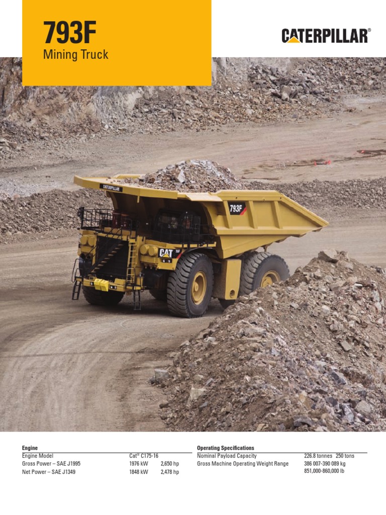 Caterpillar 793F Specs | Manual Transmission | Transmission (Mechanics)