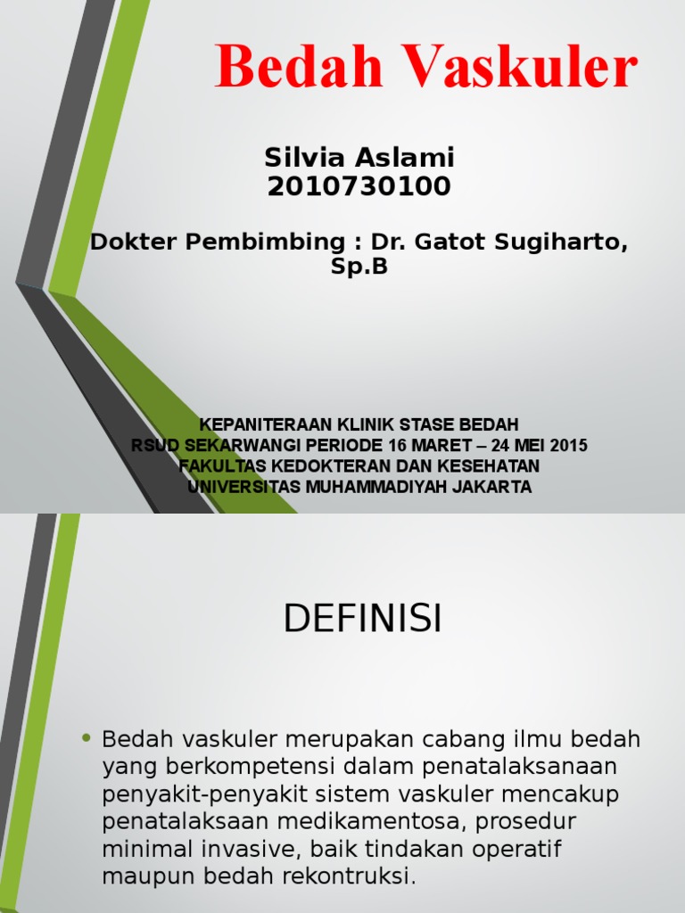 Bedah Vaskuler | PDF
