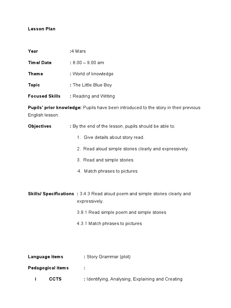 Mystery Box Story Lesson Plan | PDF