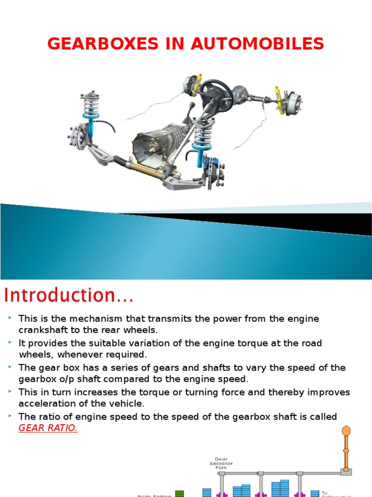 Gearboxes Class | PDF | Manual Transmission | Transmission (Mechanics)