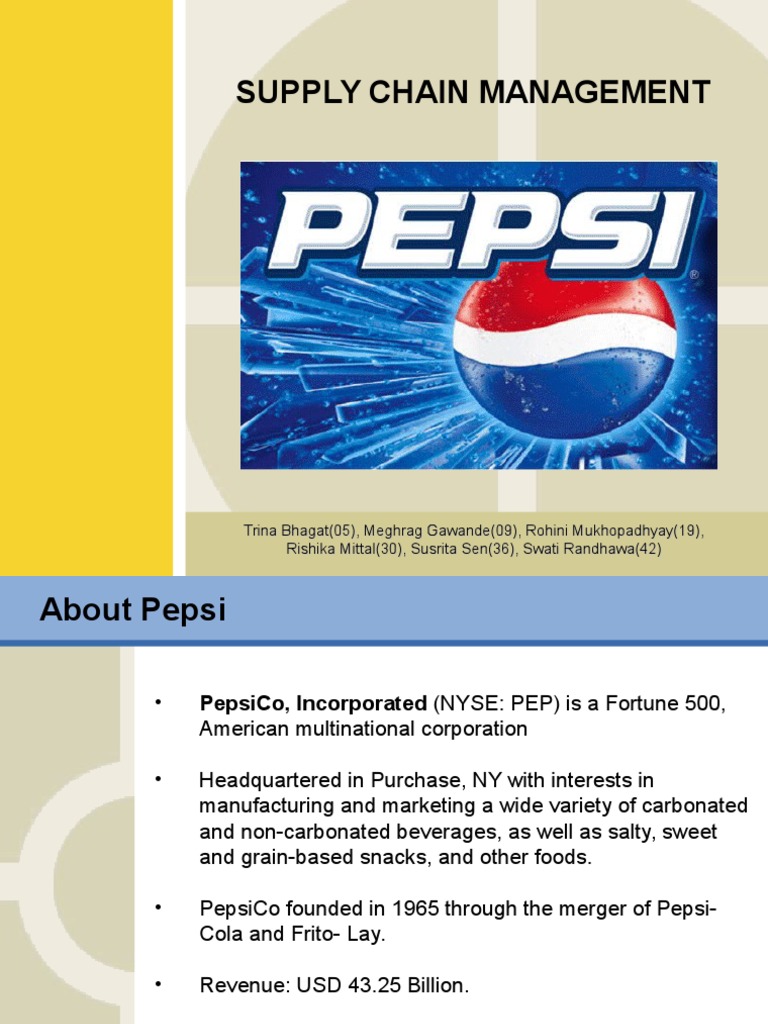 Supply Chain Management Pepsi | PDF | Pepsi Co | Supply Chain