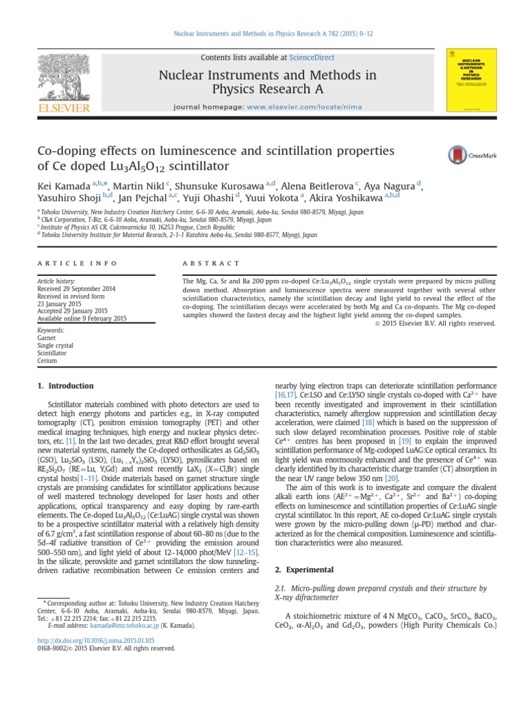 Nuclear Instruments and Methods in Physics Research A | PDF ...