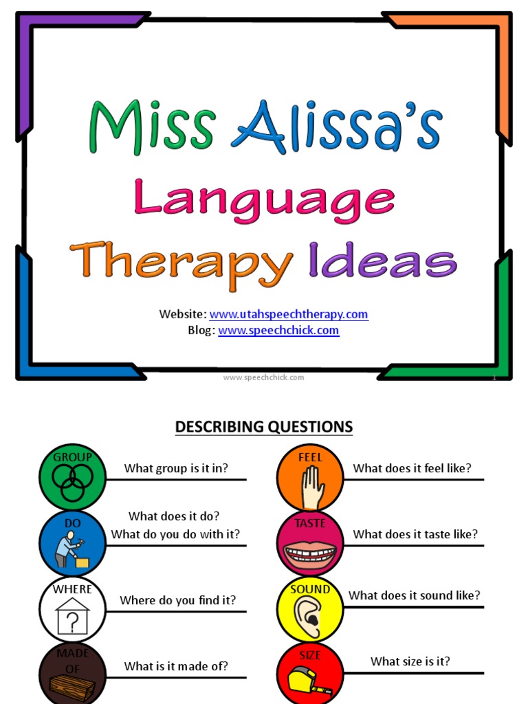 Descriptive Language Therapy Guide | PDF | Leisure