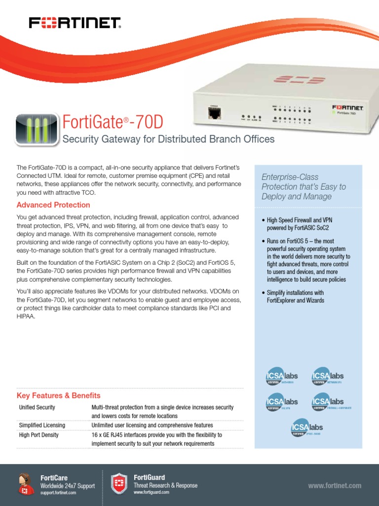 FortiGate-70D 17 PDF | PDF | Firewall (Computing) | Computer Network