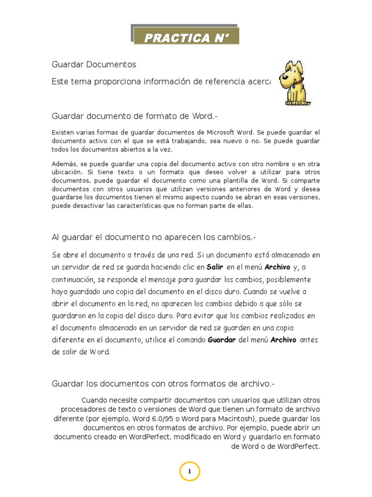 Práctica de Word #1 | PDF | Microsoft Word | Archivo de computadora