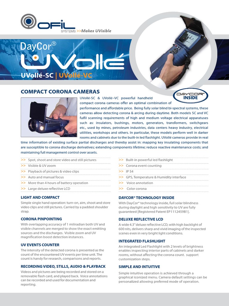 Ofil Systems - DayCor UVolle Leaflet | PDF | Flashlight | Video