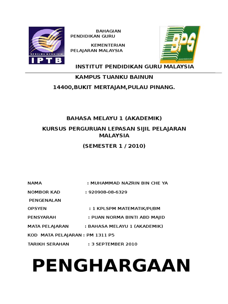 Bahasa Melayu Assignment (Repaired) | PDF | Seni & Disiplin Bahasa | Kajian Bahasa Asing