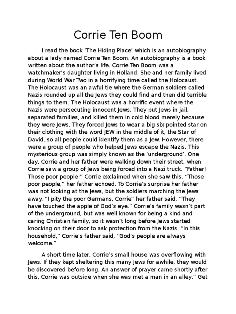 Corrie Ten Boom | PDF