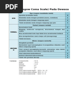 Nilai Tingkat Kesadaran GCS Pada Bayi Dan Anak | PDF