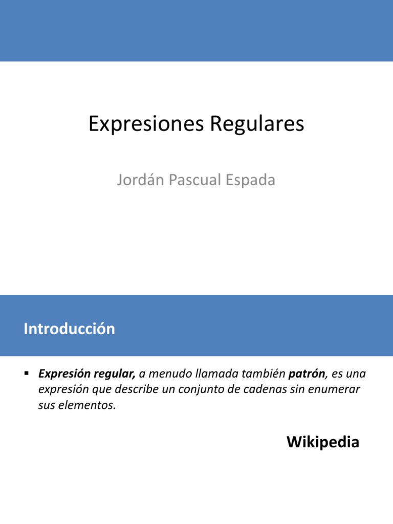 Expresiones Regulares Java