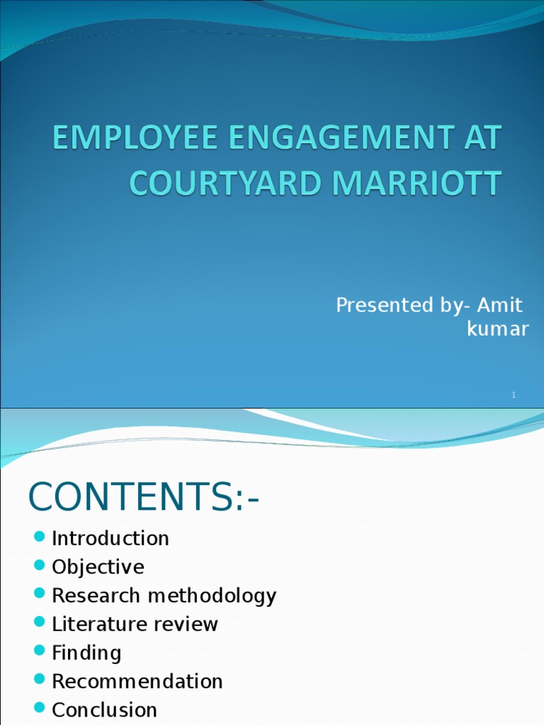 sip ppt on marriott employee engagement | Survey Methodology ...