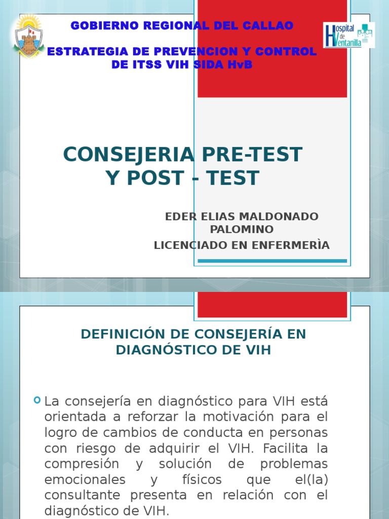 Consejeria Pre-test y Post Test | VIH / SIDA | Condón