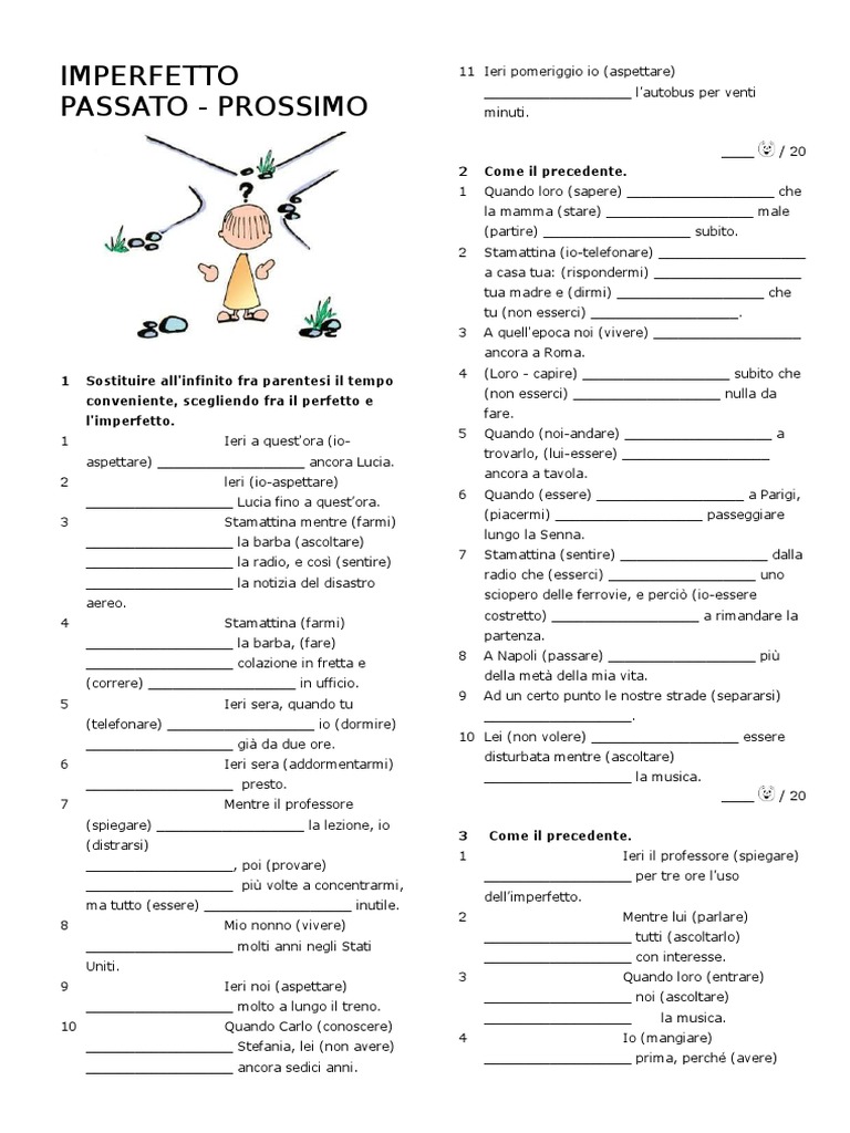 Imperfetto - Passato Prossimo1 | PDF