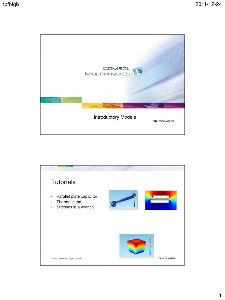 COMSOL Training: Introductory Models | PDF | Heat Transfer | Thermal ...