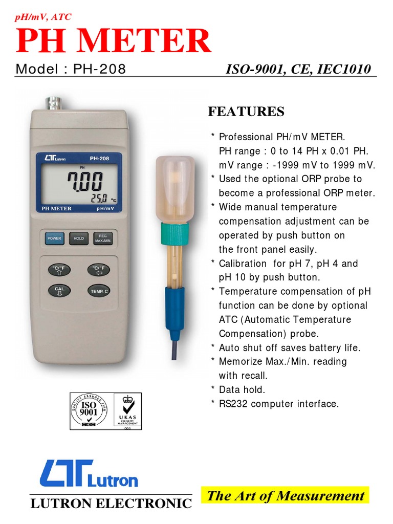 PH 208 | Ph | Calibration | Free 30-day Trial | Scribd