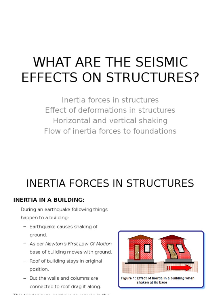 Seismic Effects On Structures | PDF | Inertia | Force