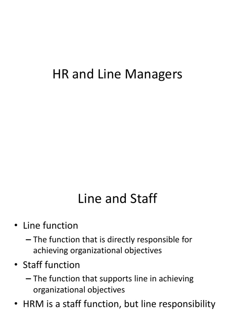 HR and Line Managers | PDF | Systems Psychology | Human Resource Management