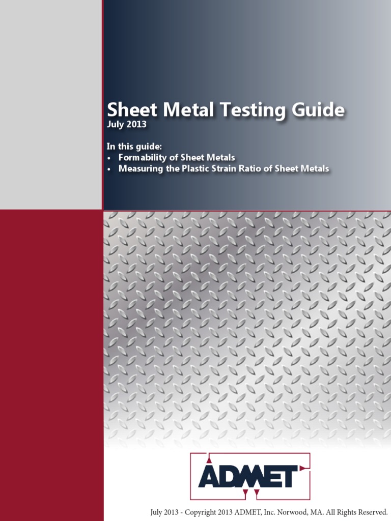 Sheet Metal Testing Guide | PDF