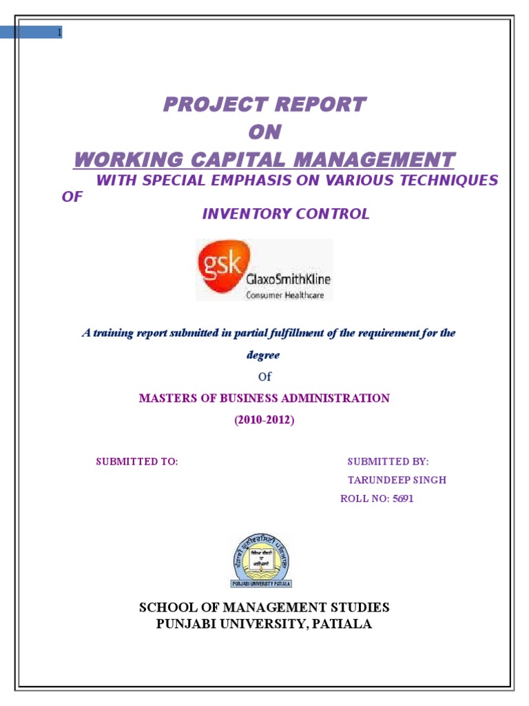 Project On Working Capital | PDF | Working Capital | Credit (Finance)