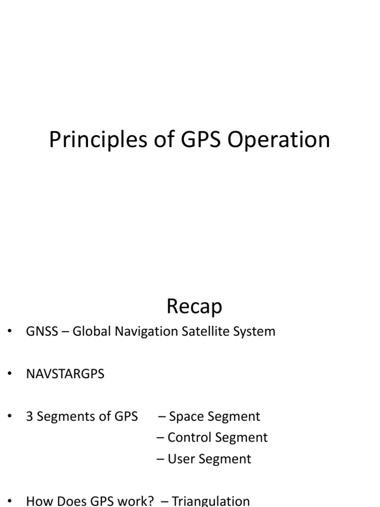4310-04 Principles of GPS Operation | PDF | Global Positioning System | Accuracy And Precision