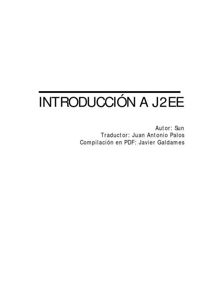Introducción A J2ee | PDF | Plataforma Java | Enterprise Java Beans