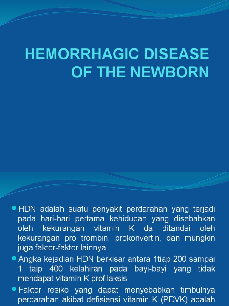 Hemorrhagic Disease of The Newborn | PDF