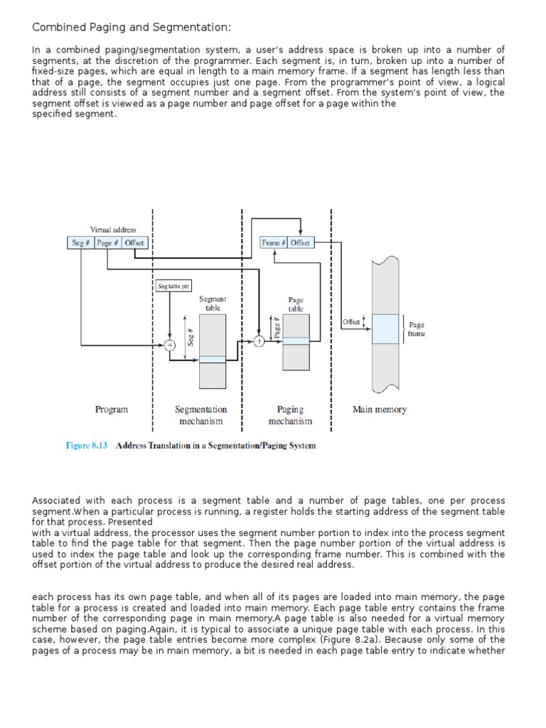 Combined Paging and Segmentation | PDF | Computer Memory | Computer Engineering