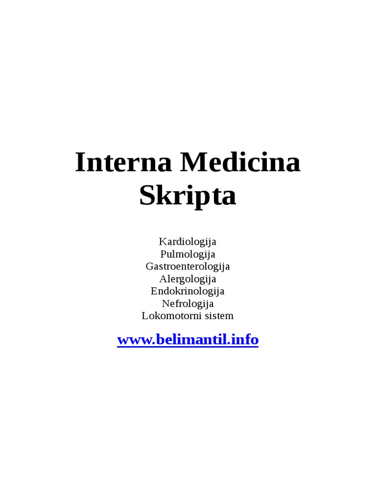Interna - Skripta v1 | PDF