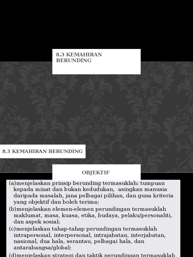 8.3 Kemahiran Berunding | PDF