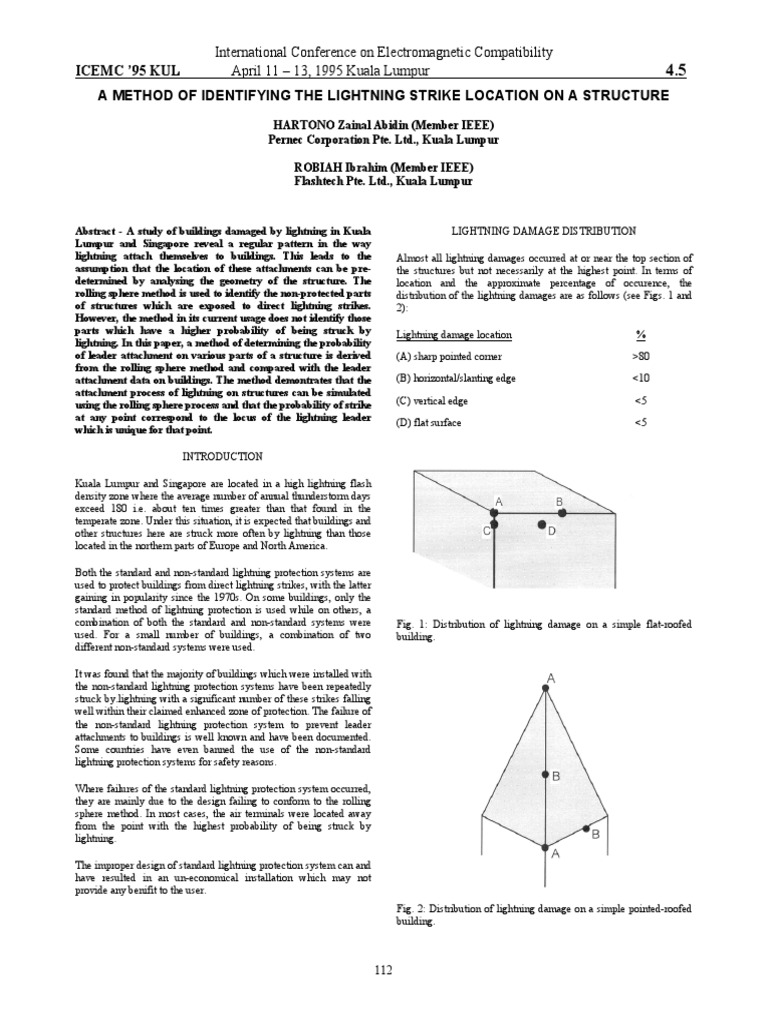 A Method of Identifying The Lightning Strike Location On A Structure ...