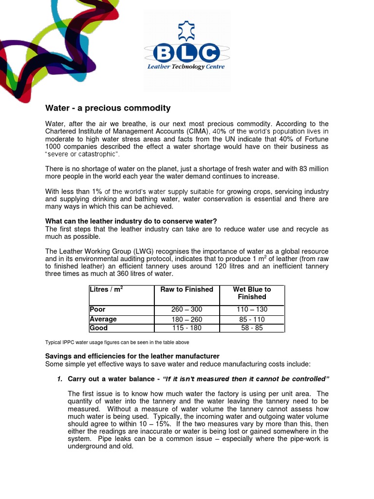 Water A Precious Commodity | PDF | Water | Industries