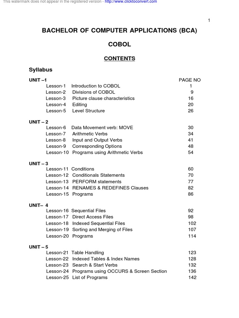 Cobol Programming | PDF | Reserved Word | String (Computer Science) Cobol Programming | PDF | Reserved Word | String (Computer Science)