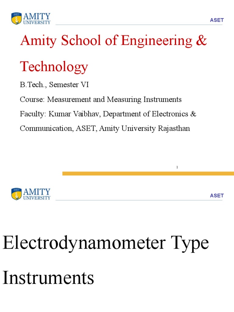 Electrodynamometer Type Instruments | PDF | Alternating Current | Inductor