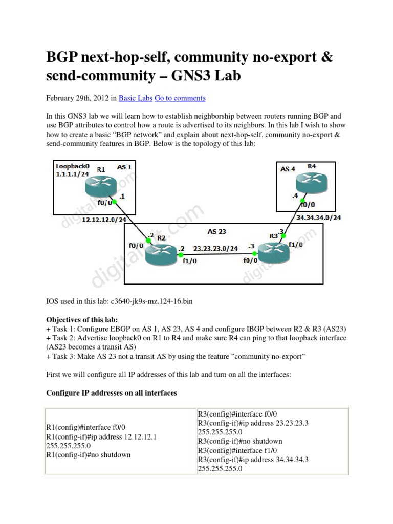 BGP Next Hop Self | PDF | Routing | Router (Computing)