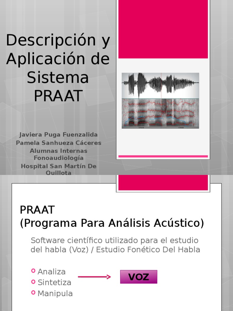 Descripción y Aplicación de Sistema PRAAT | PDF | Vocal | Armónico