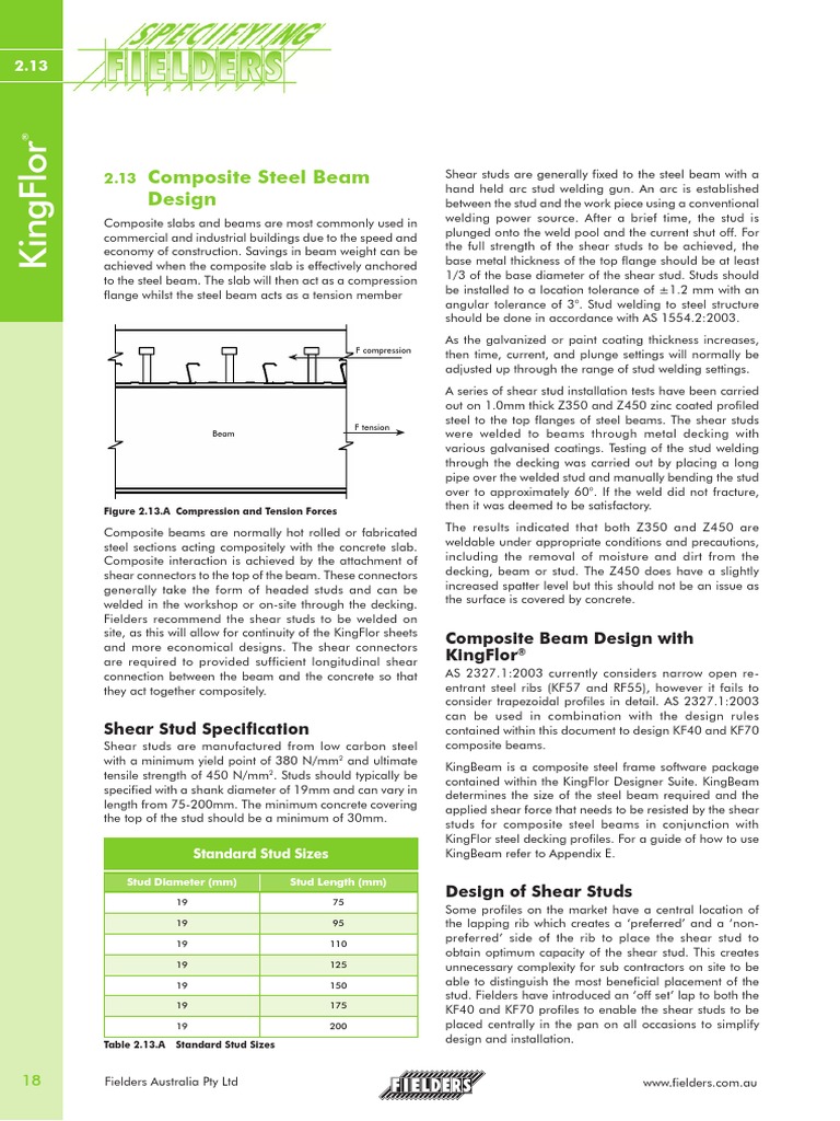 Composite Steel Beam Design | Download Free PDF | Beam (Structure ...